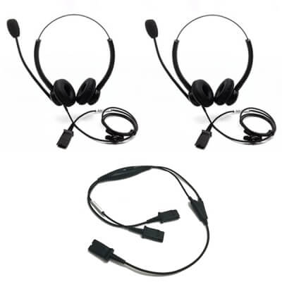 Y-Training Lead Headset Bundle (QD to USB) | Headset Store