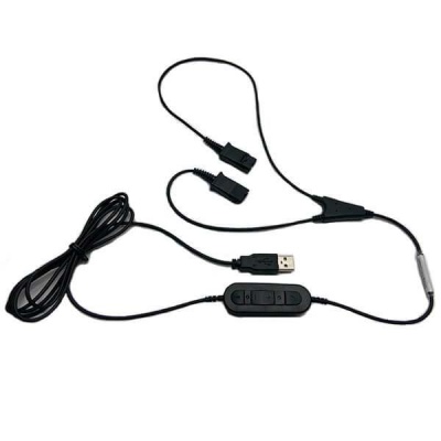 Vega QD to USB Y Training Lead Inline Mute | Headset Store
