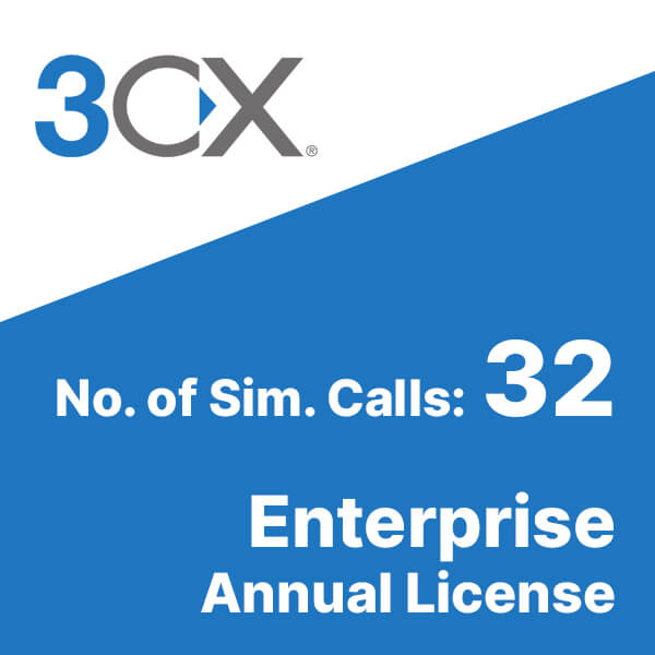 3CX Enterprise - 32SC Telephone System | Annual License | The Headset ...