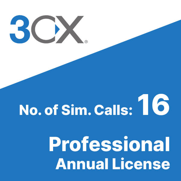 3CX Professional - 16SC Telephone System | Annual License | The Headset ...