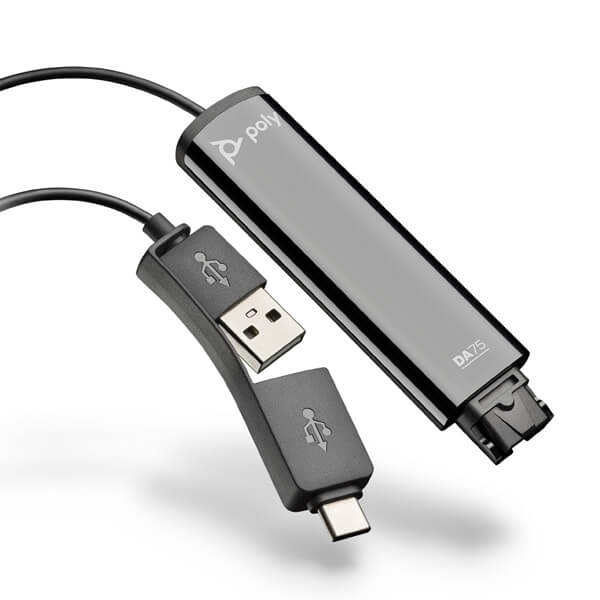 Poly DA75 USB-A/USB-C QD Adapter | 218266-01, 786C6AA | Headset Store