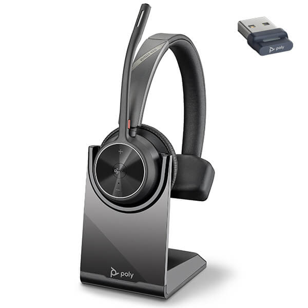 Poly Voyager 4310 UC Wireless Headset with Charge Stand, Microsoft ...