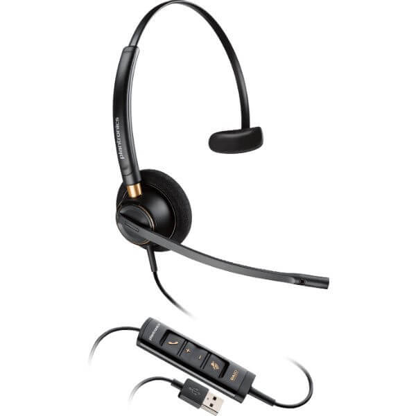Plantronics EncorePro HW515 USB Mono PC Headset | Plantronics 203442-01 ...