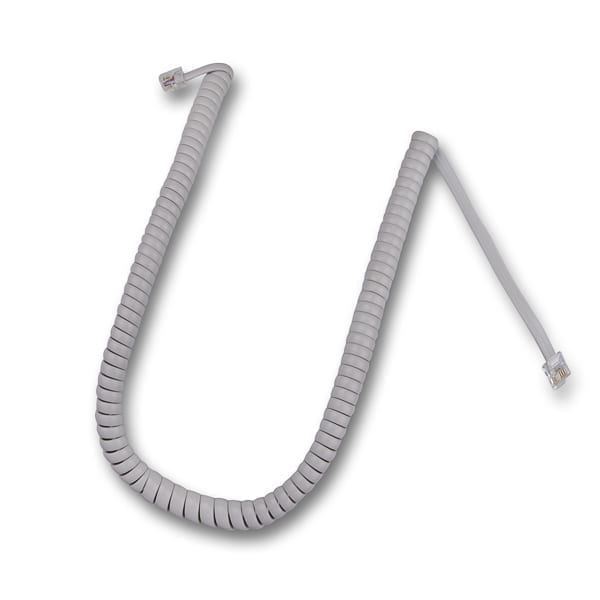 Telephone Handset Receiver Curly Cable | £6.99 | Light Grey | Headset Store